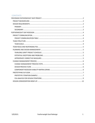 Freedman Featherweight Seat Redesign 2015 | PDF