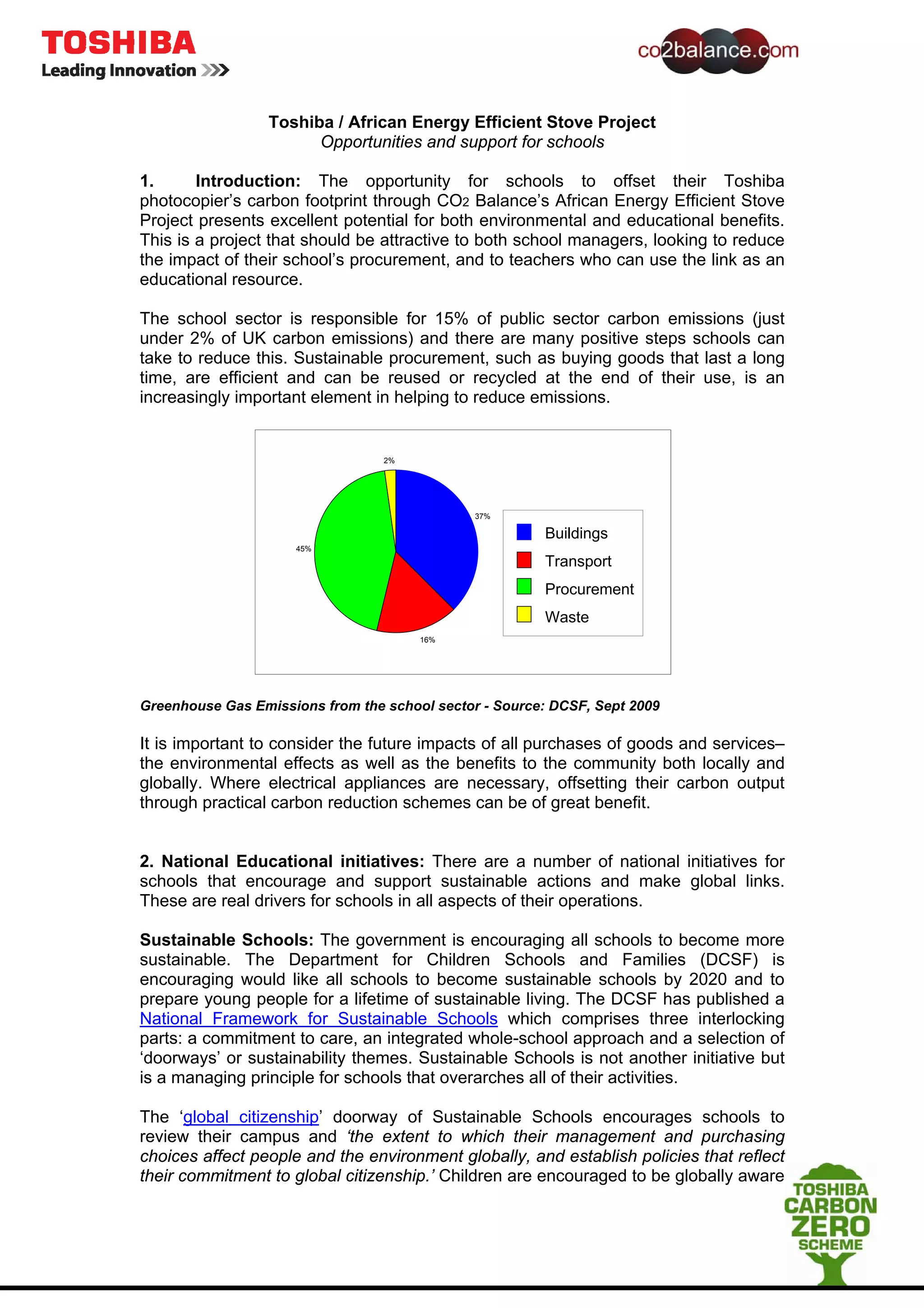 Toshiba__CO2_Balance_project[1]Schools | PDF