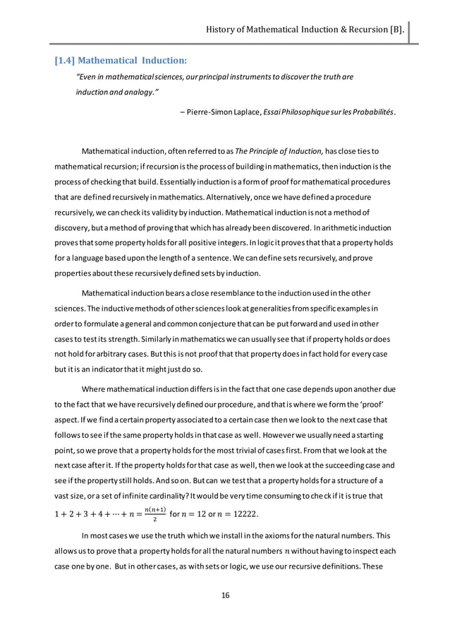 History of Induction and Recursion B | PDF