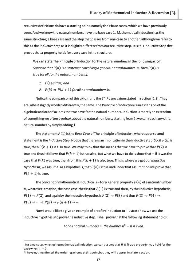 History of Induction and Recursion B | PDF