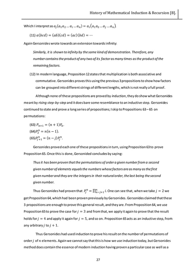 History of Induction and Recursion B | PDF