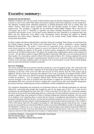 Mid Term Review Report for the DFID Funded CFSL Project in Malindi by ...