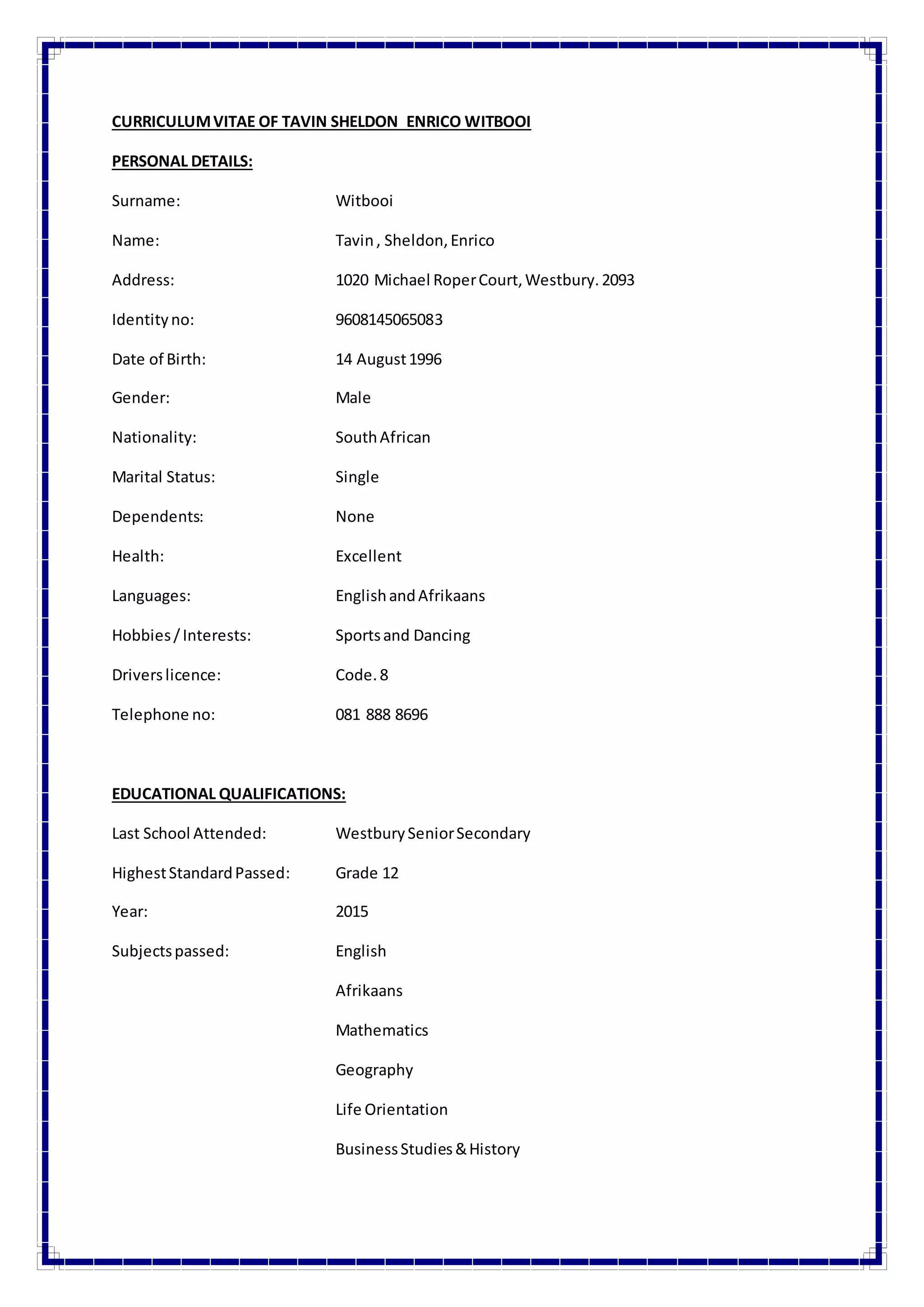 Tavin.CV