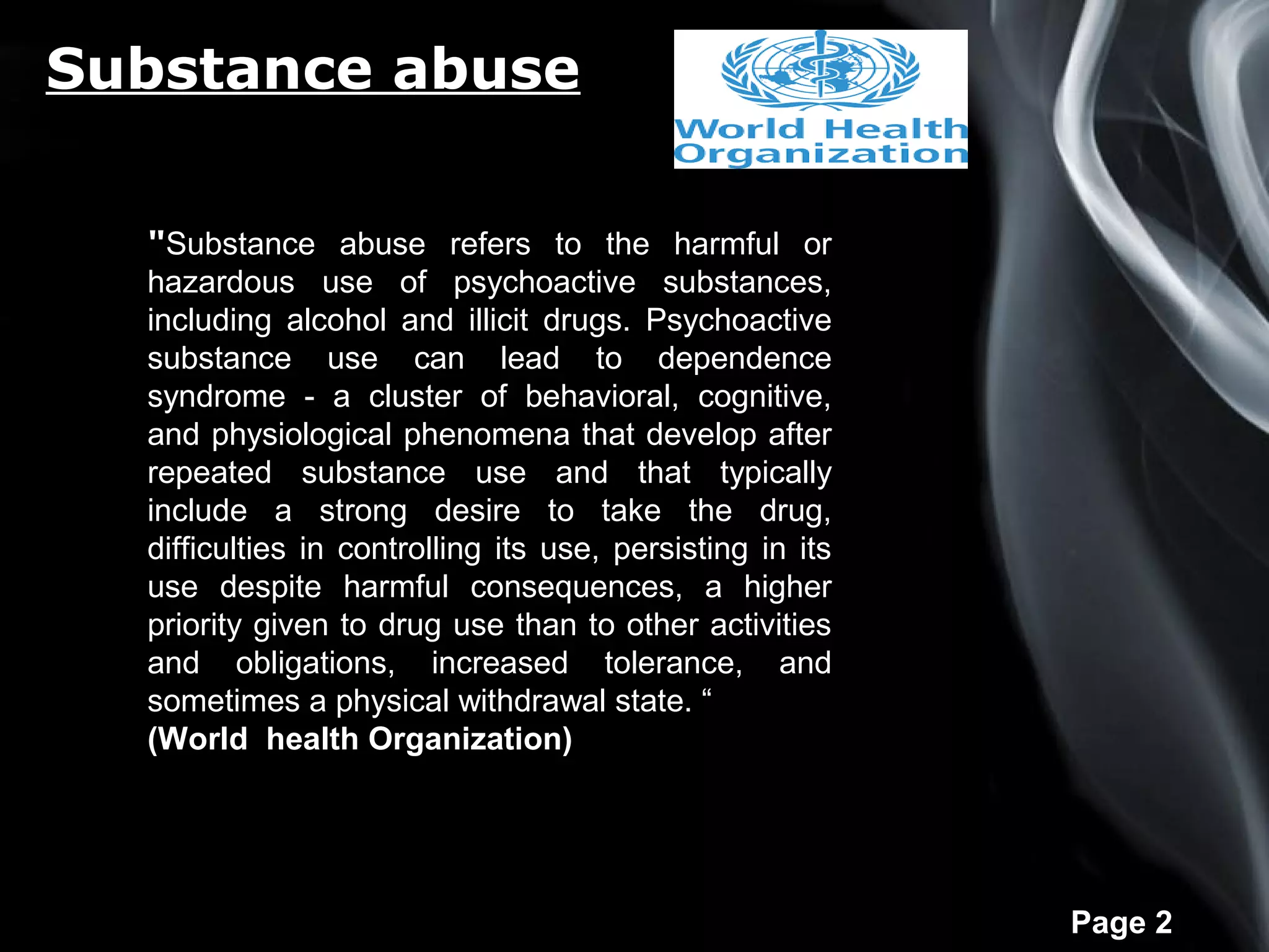 substance abuse in adolescents | PPT