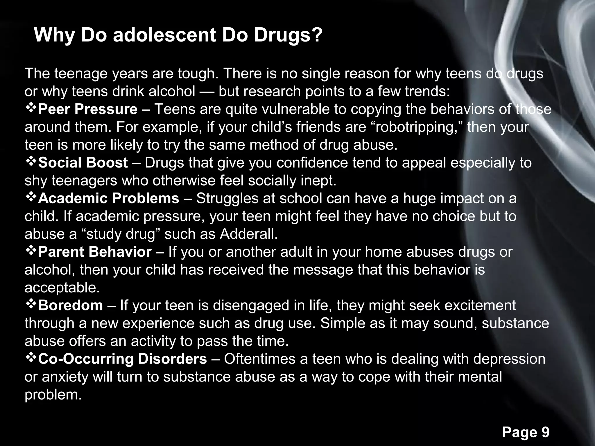 substance abuse in adolescents | PPT