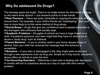 substance abuse in adolescents | PPT