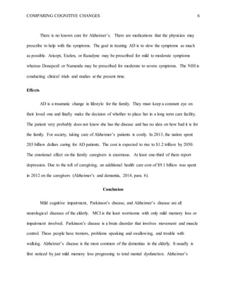 Comparing Cognitive Changes | PDF