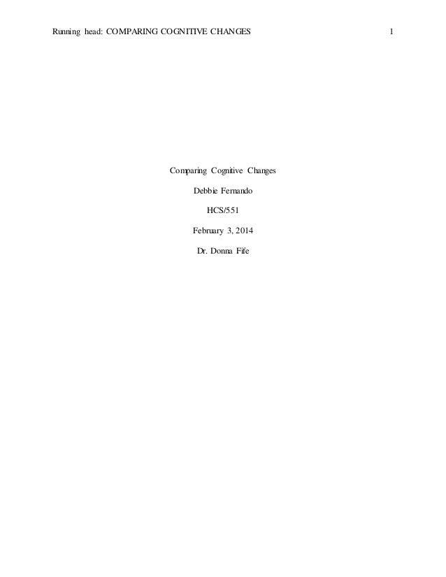 Comparing Cognitive Changes