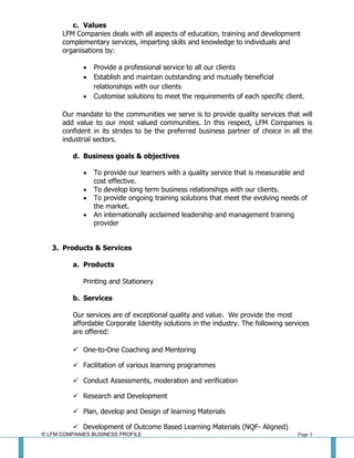 LFM Company Profile 2016_17 | PDF
