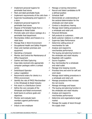 LFM Company Profile 2016_17 | PDF | Business Administration | Business