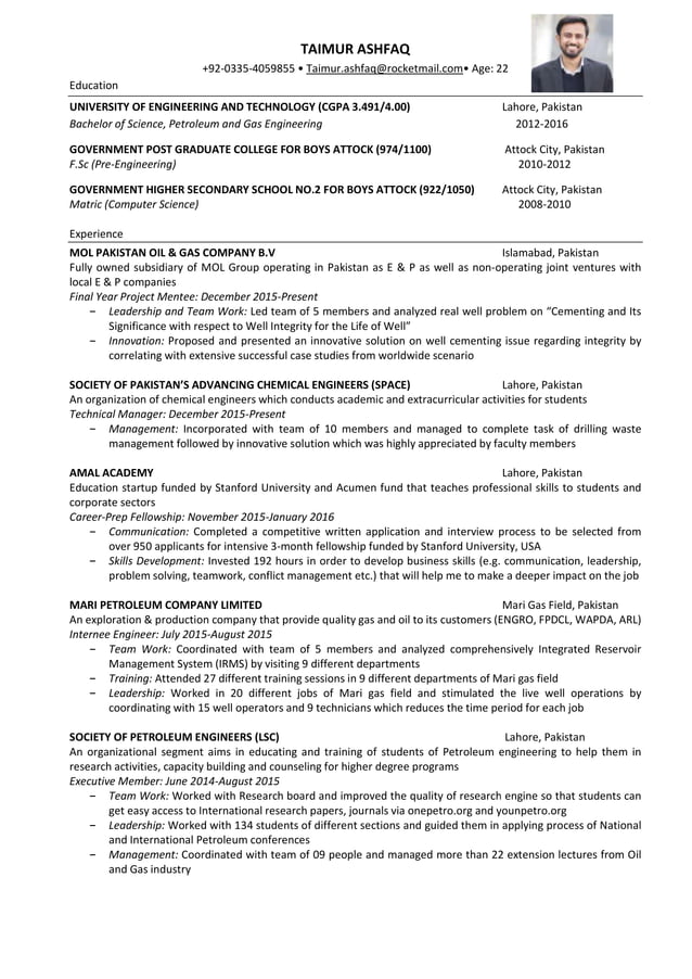 Taimur Ashfaq_Resume 2016 | PDF