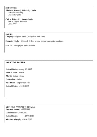 praveen resume | DOCX | Business | Business and Finance