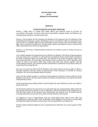 Primer on Impeachment in the Philippines | DOC