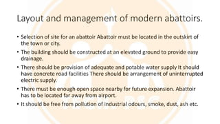 Abattoir slaughterhouse layout for food safety | PDF