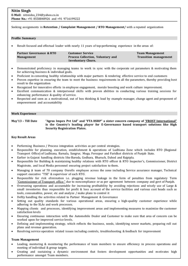 Nitin Singh CV | PDF