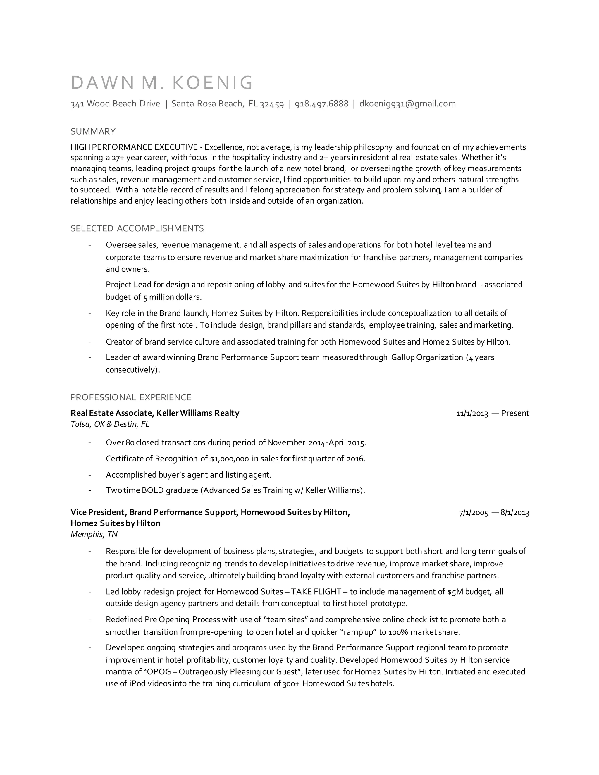 Dawn Resume | DOCX