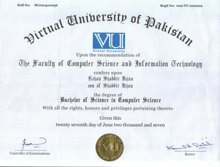 BS Degree | PDF | Undergraduate Education | College Education