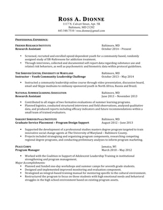 resume_Ross Dionne | PDF