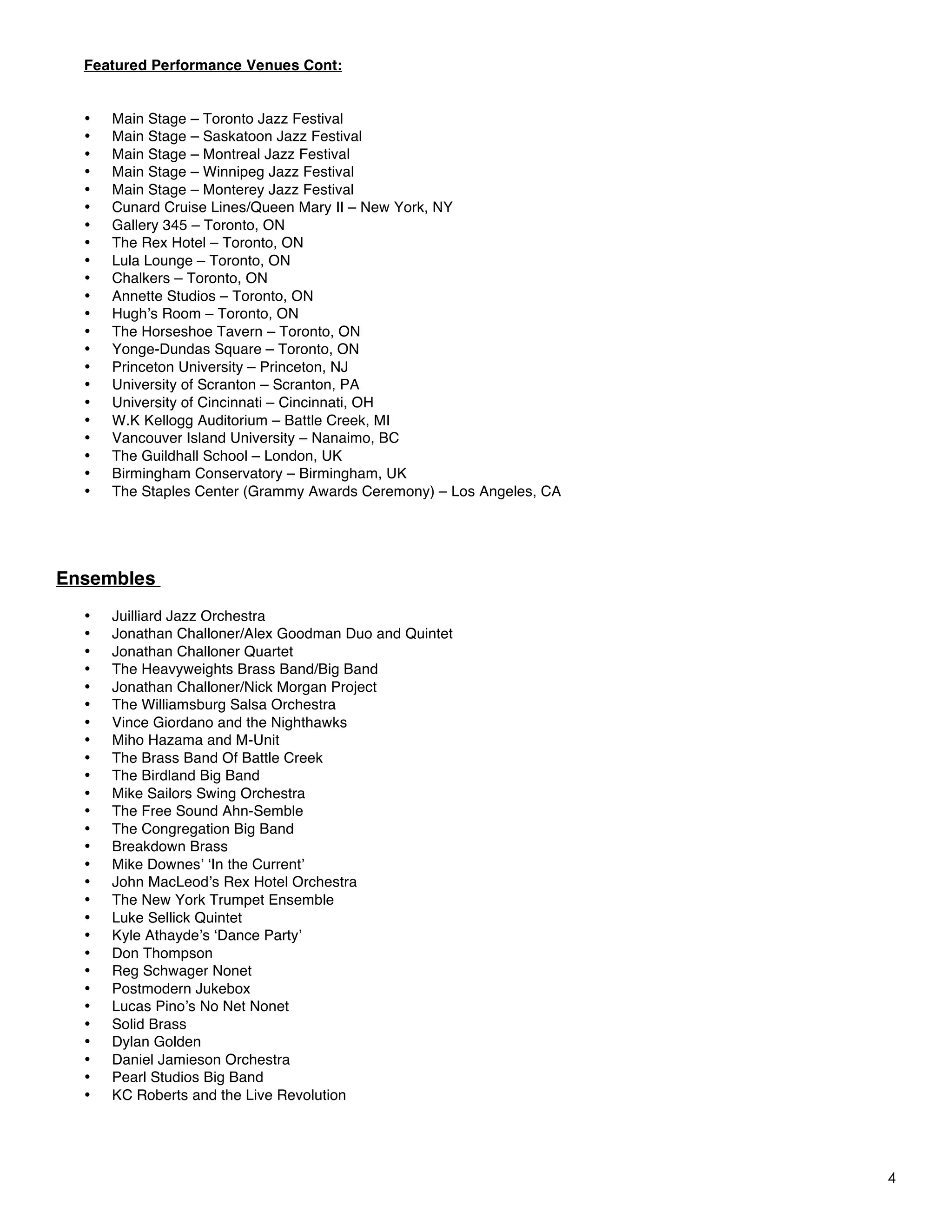 MUSIC CV Jon Challoner | PDF