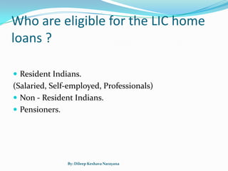LIC Home loan products overview | PPT