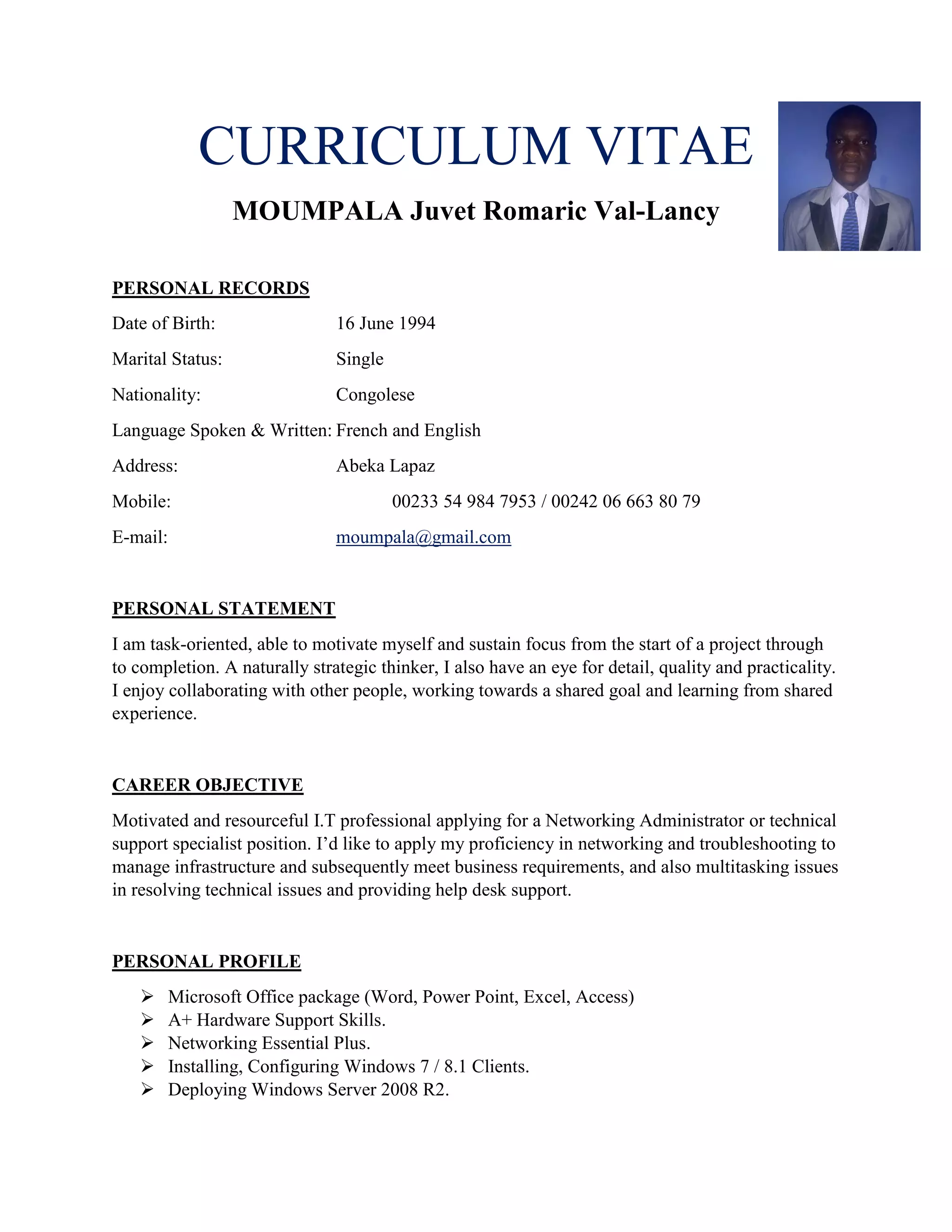 CURRICULUM VITAE IN ENGLISH 3 | PDF