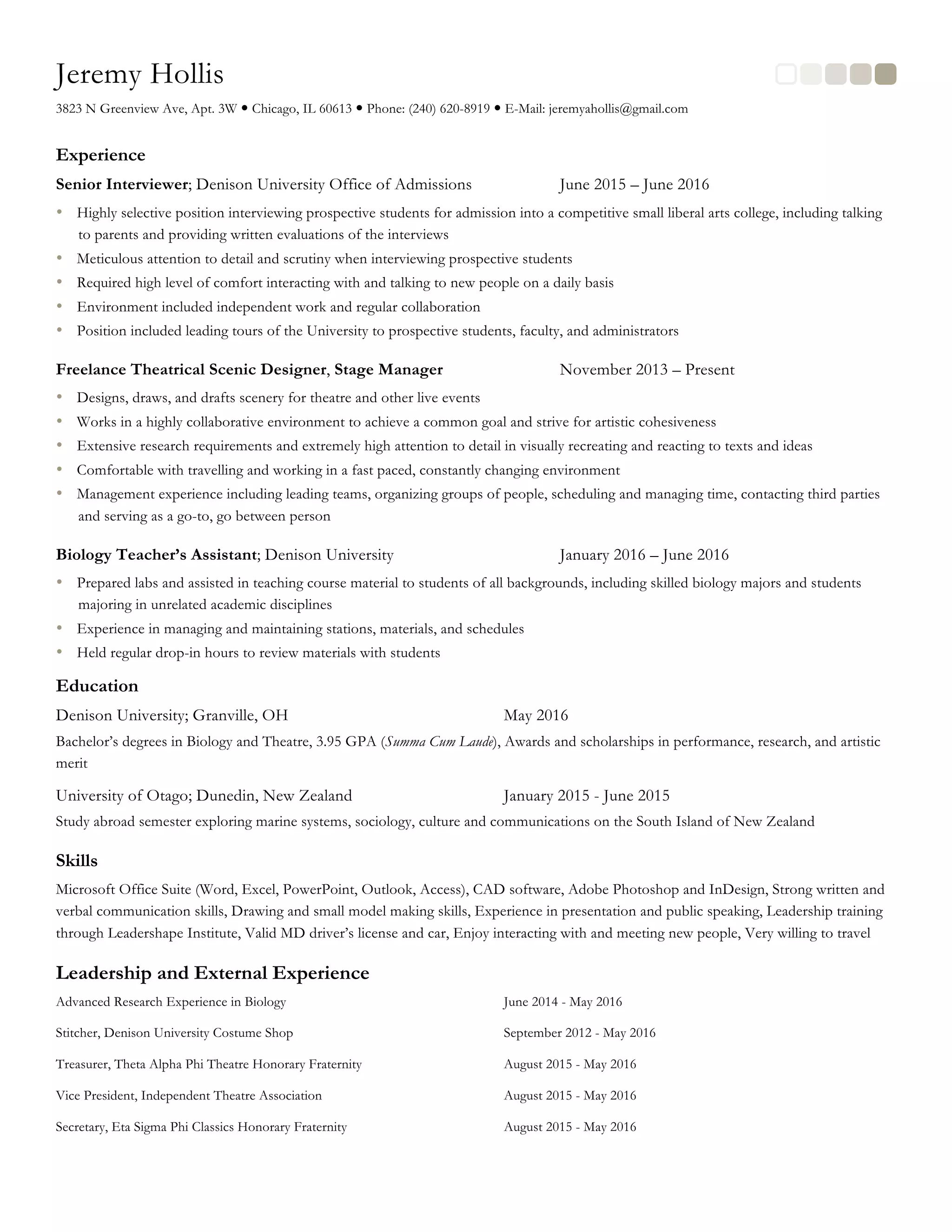 Jeremy Hollis Resume | PDF
