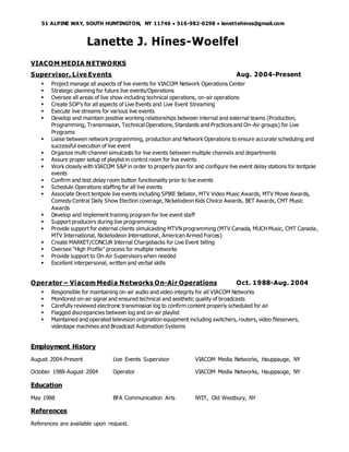 Lanette Hines Resume 2017 | DOCX