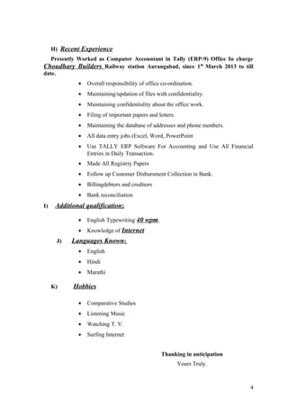 meraj_resume - Copy | DOC | Business Accounting & Finance | Business