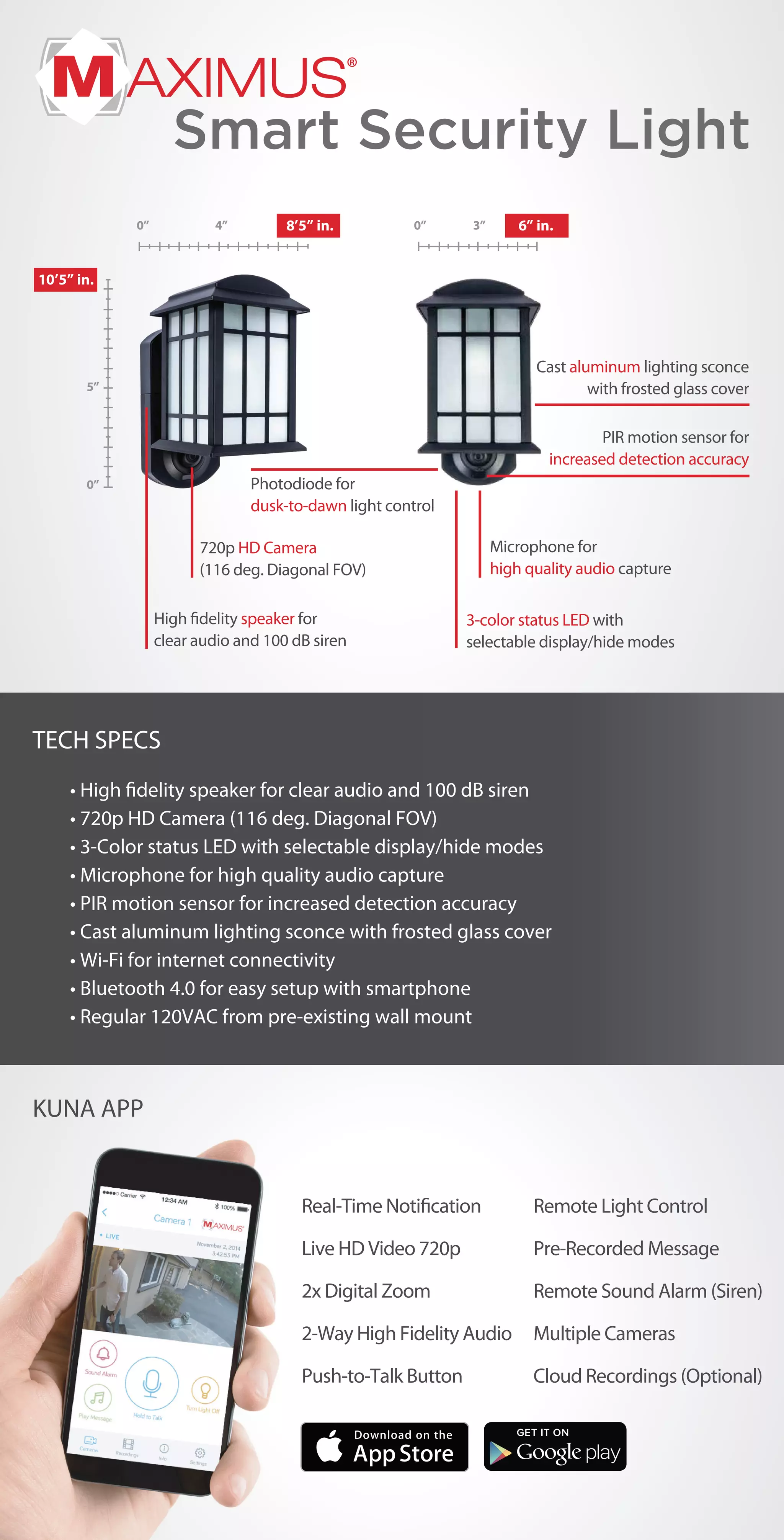 Maximus-SMART SECURITY LIGHT-Spec Sheet | PDF