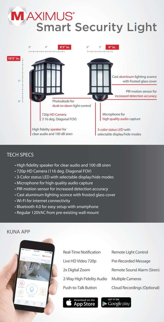 Maximus-SMART SECURITY LIGHT-Spec Sheet | PDF