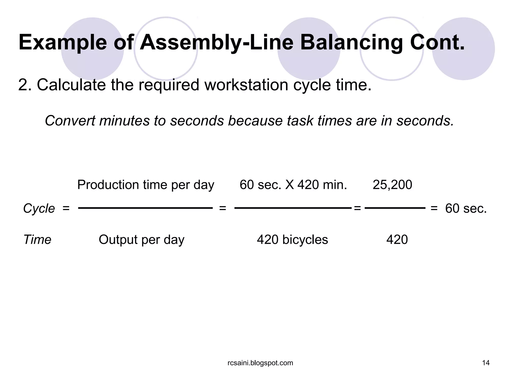 79971255 assembly-line-balancing | PPT