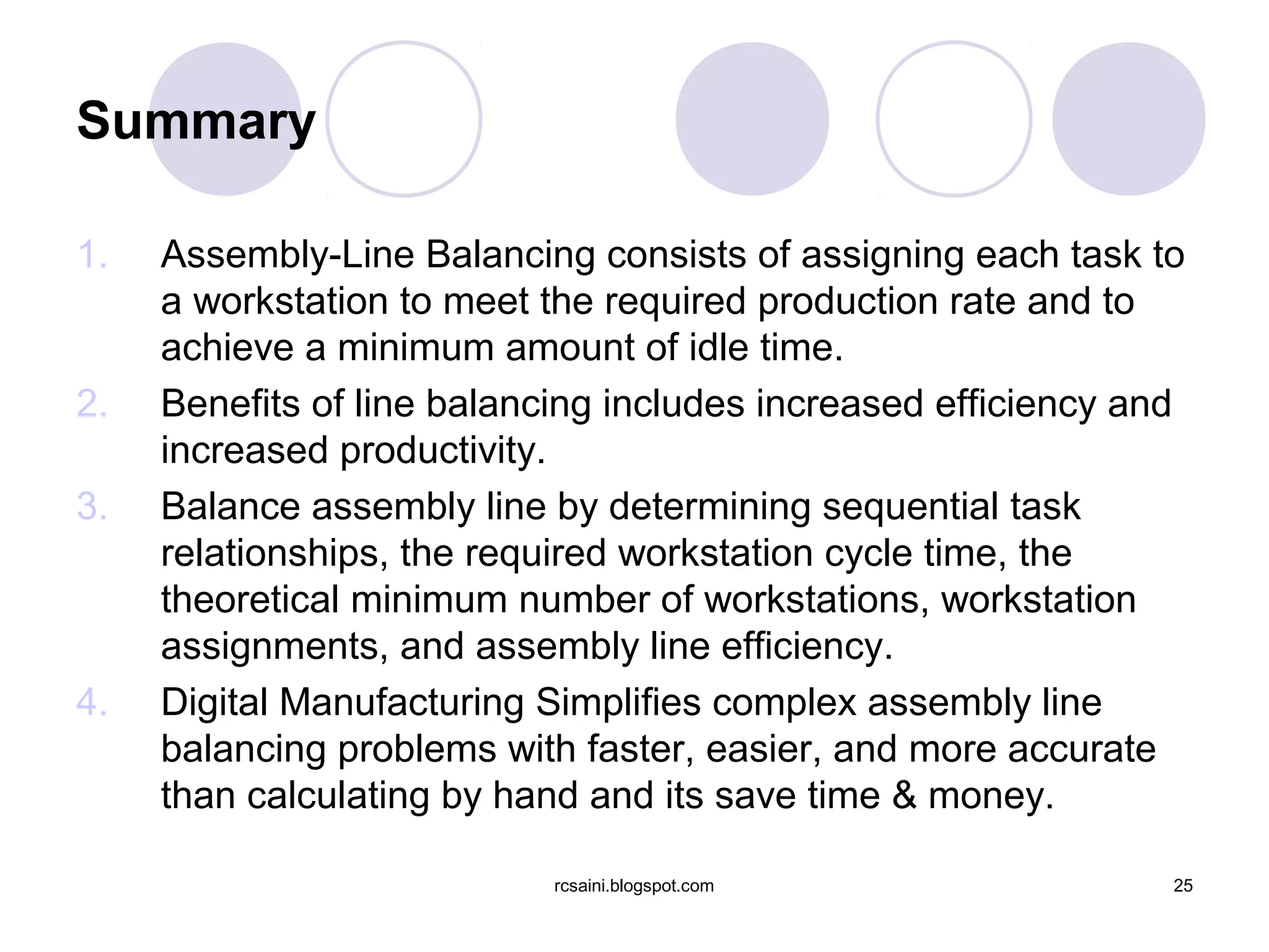 79971255 assembly-line-balancing | PPT