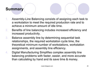 79971255 assembly-line-balancing | PPT