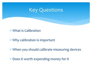 Calibration | PPTX | Physics | Science