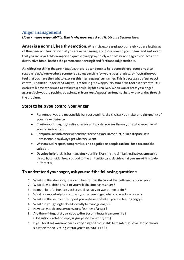 7- Anger management | PDF