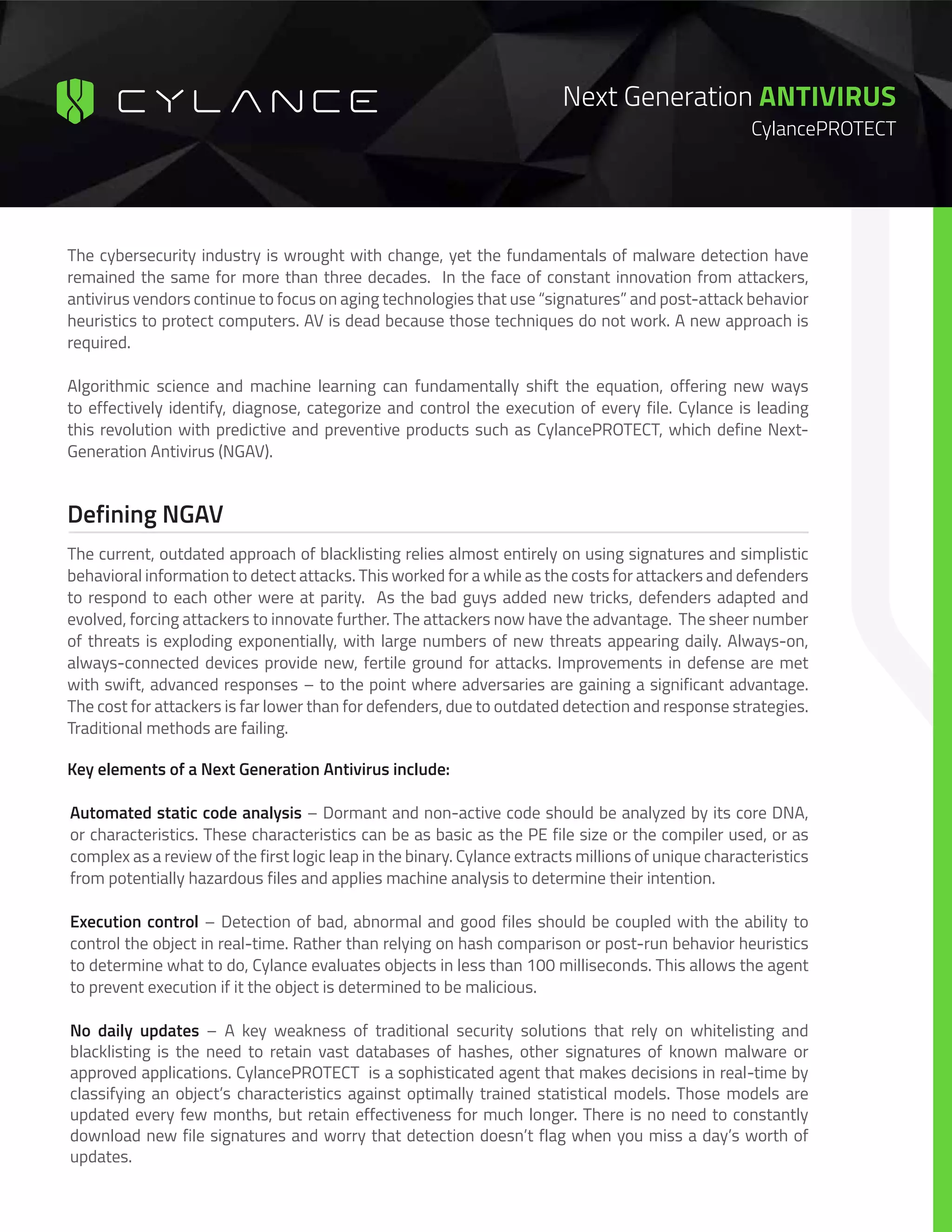 Cylance_Protect_Datasheet | PDF