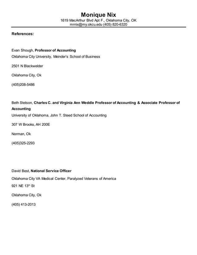Monique Nix Resume | DOCX