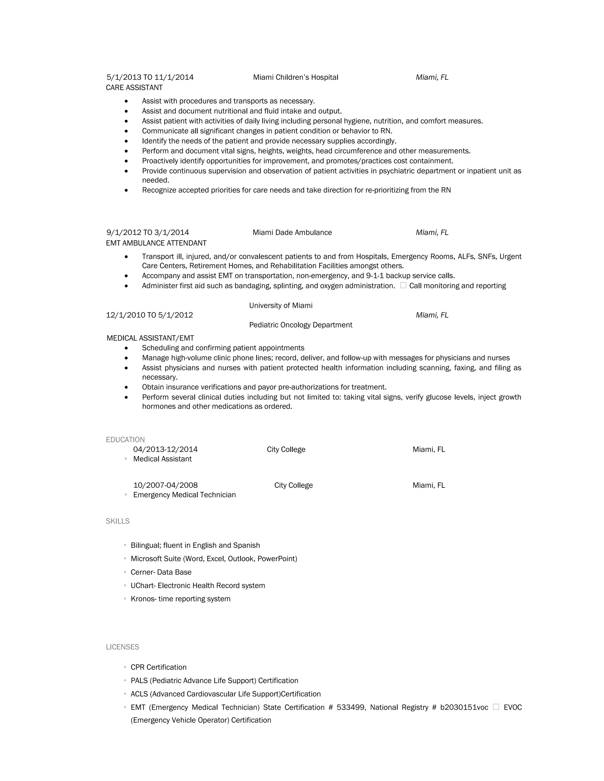 Chronological resume updated ABARBERENA | PDF