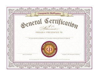 CBP Gen Cert | PPT