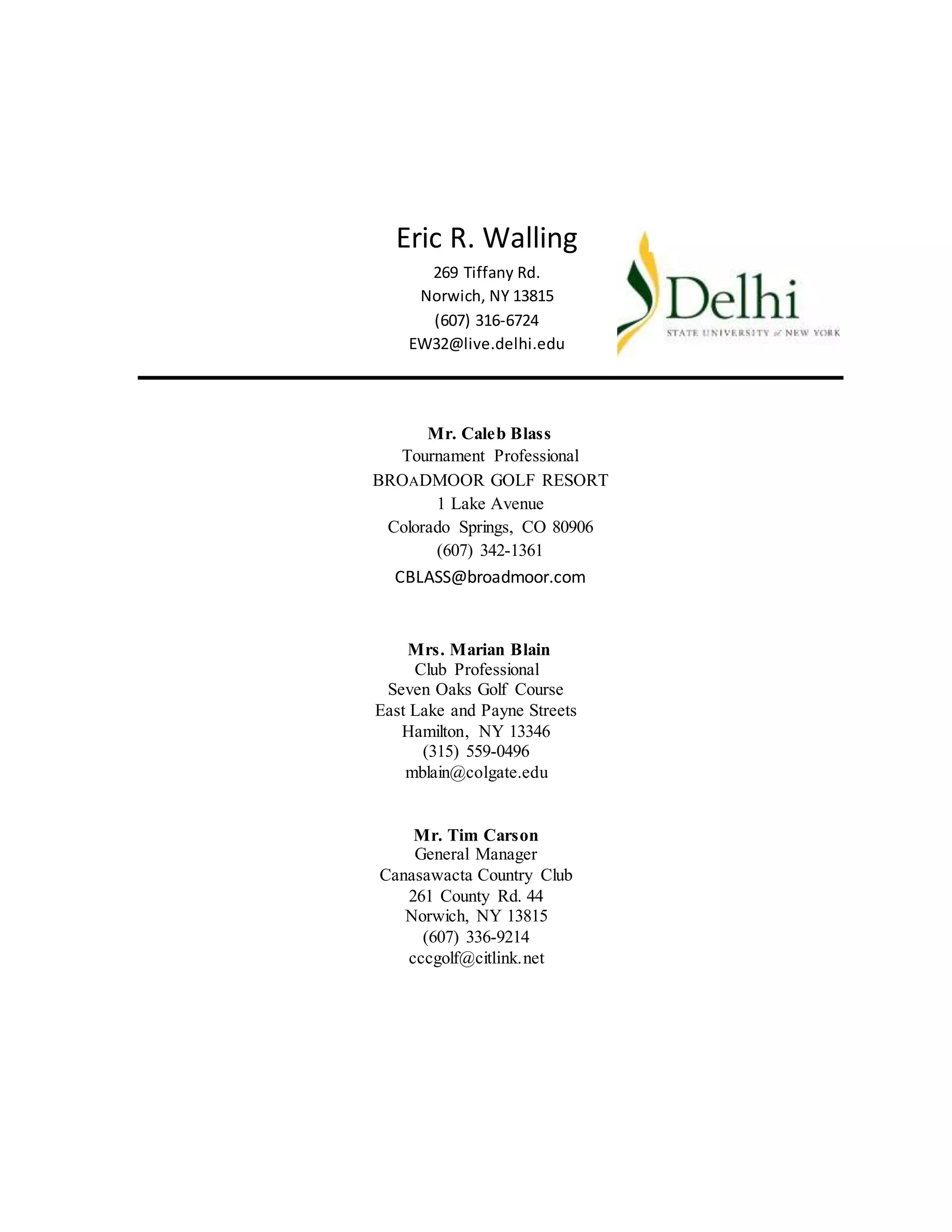 CCC Resume, References | DOCX