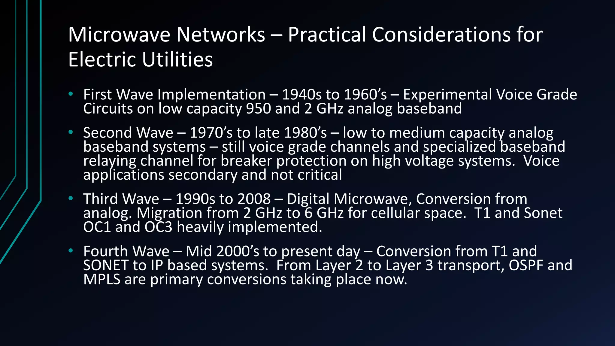 microwave in electric utilities presentation (widescreen) | PPTX
