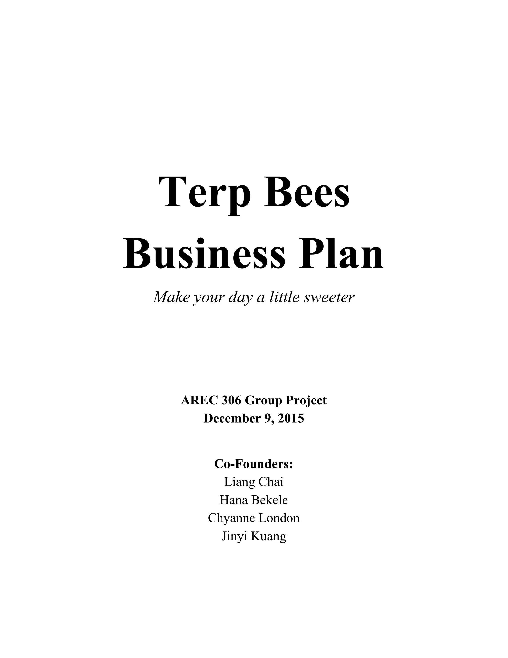 AERC306 Business Plan | PDF