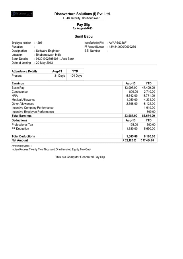 Pay Slip | PDF