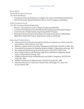 Almanac Systems - Alessi Resume | PDF