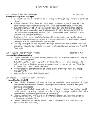 Eric Egger Resume 2016 | PDF