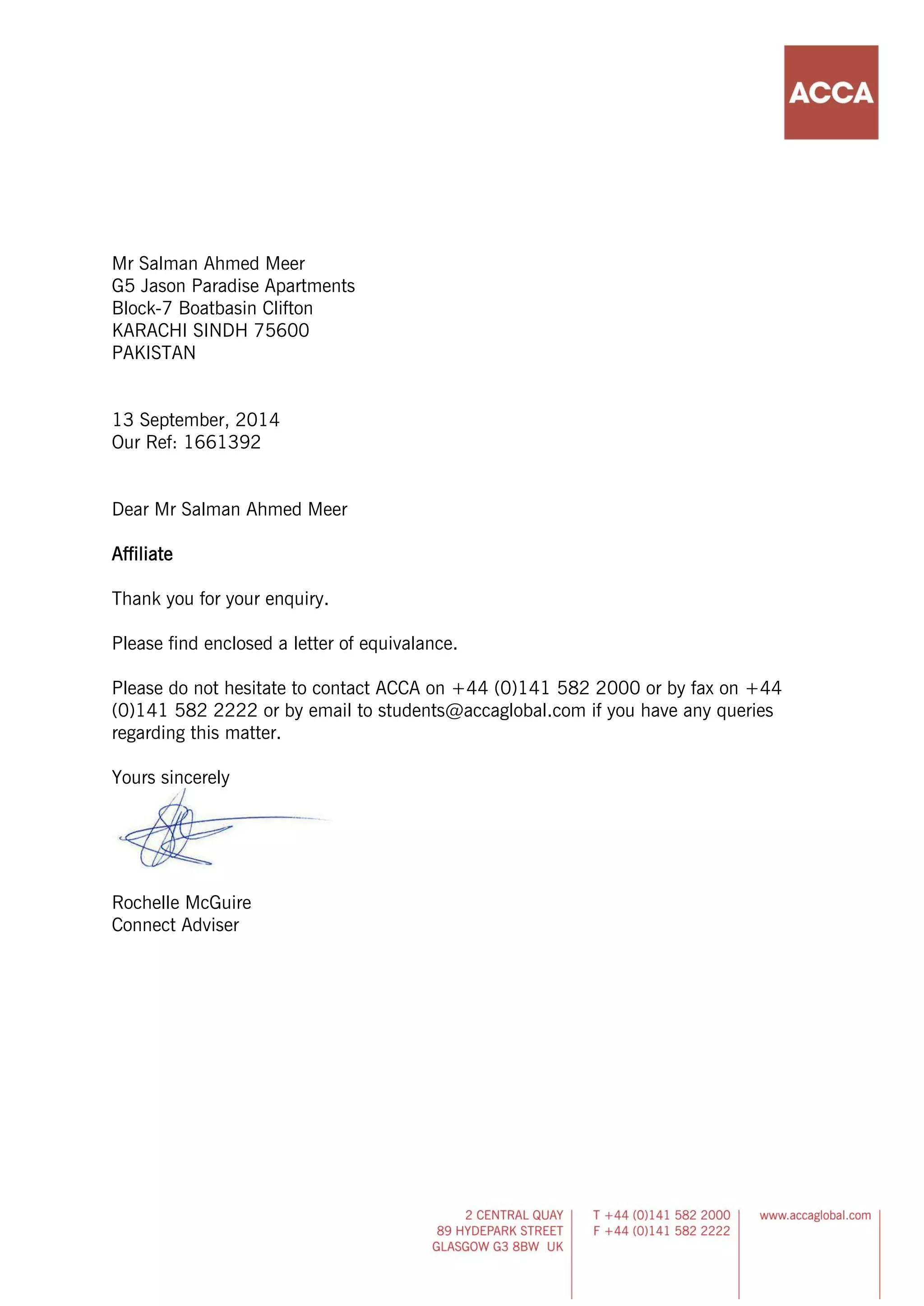 Statement of Equivalnce Masters Degree | PDF | Professional School ...