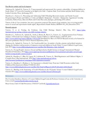 Elizabeth Yarrow CV 2016 | DOCX | Sexual Health | Diseases and Conditions