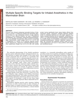 Eckenhoff et al 2001 | PDF | Chemistry | Science