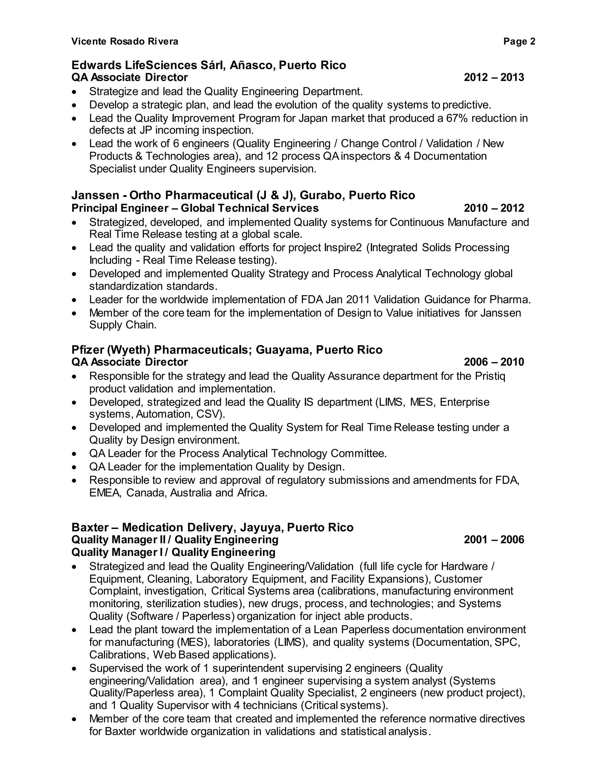 Vicente Rosado Rivera - Resume - 2016b | DOCX