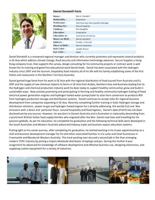 Bio Daniel Donatelli | PDF